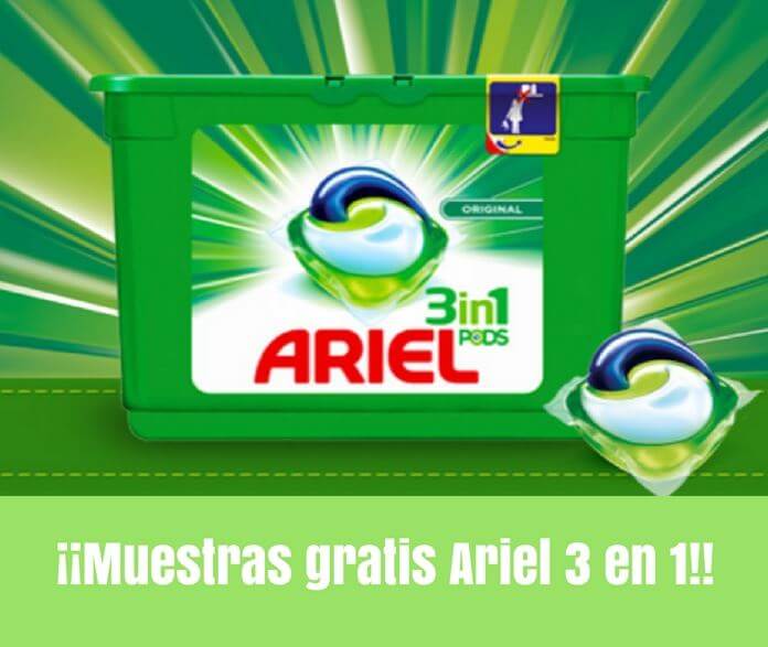 Se buscan 5.000 probadores de Ariel 3 en 1!! – Regalos y Muestras gratis